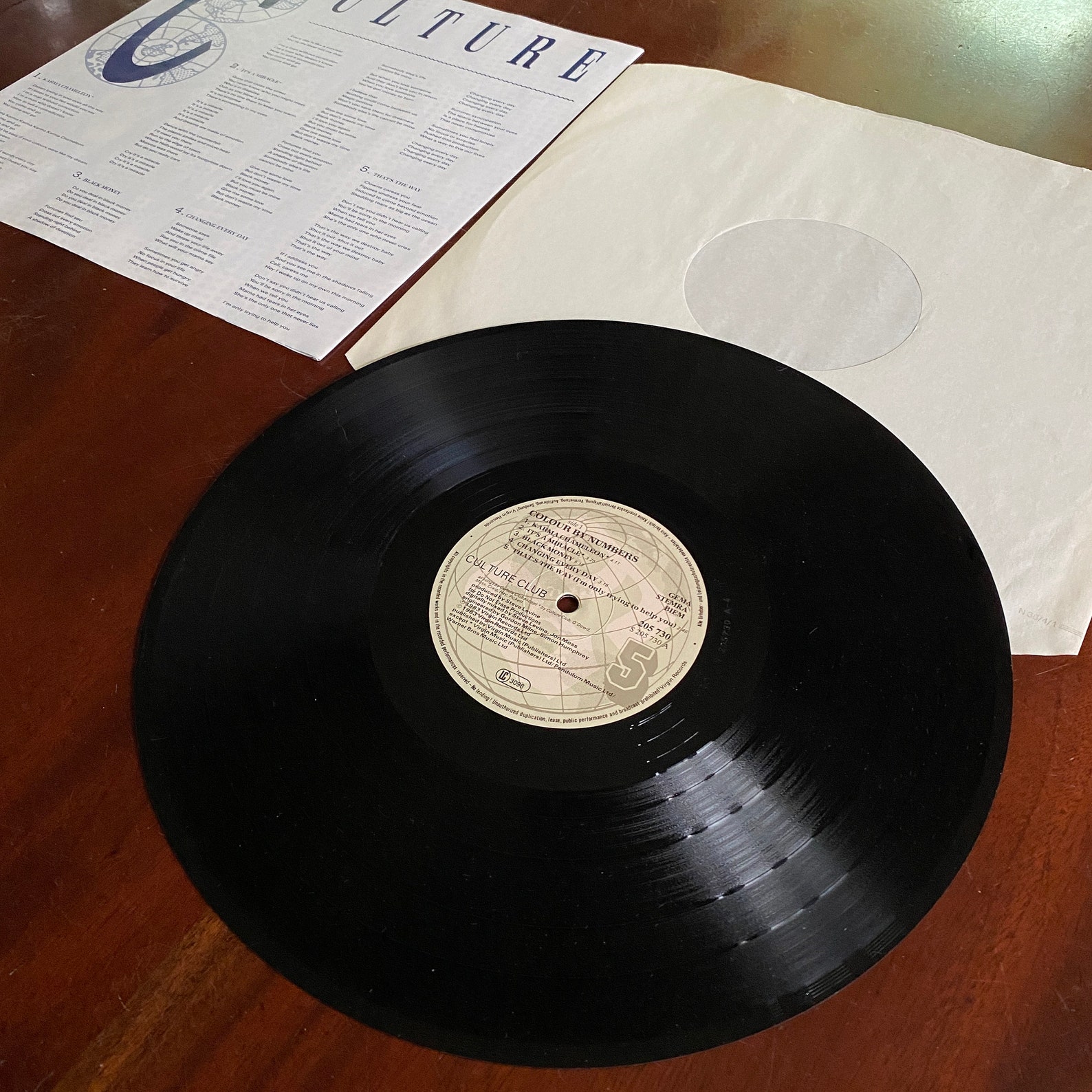 Culture Club Colour by Numbers Album Vinyl LP Record - Etsy