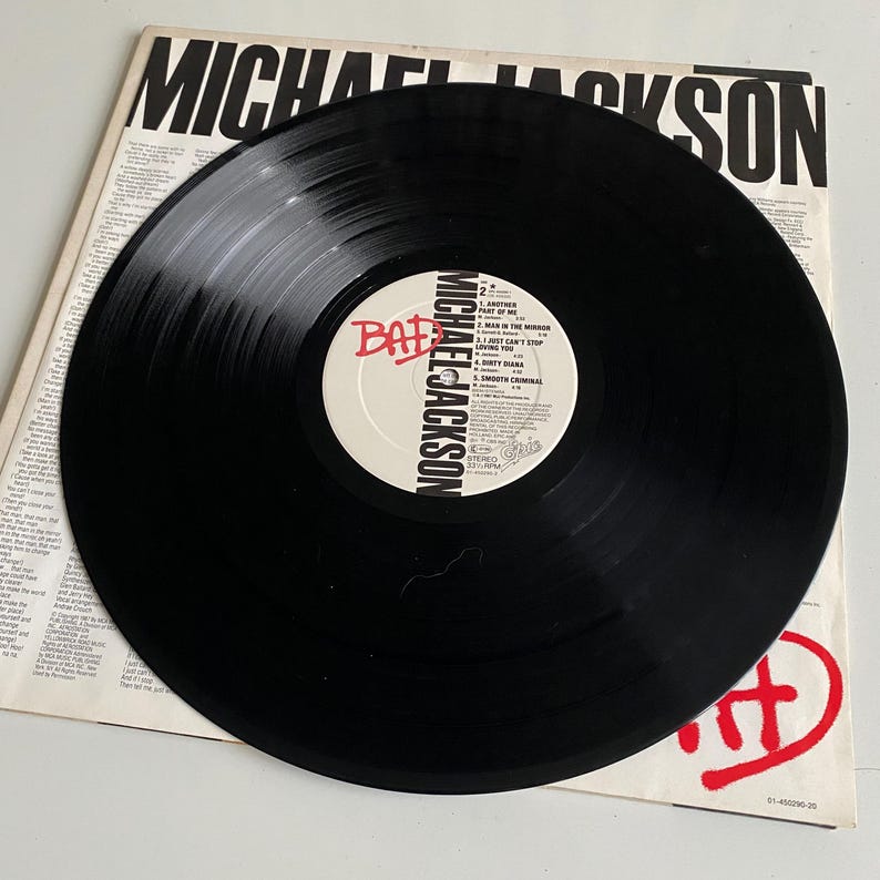Michael Jackson - Bad - Vinyl LP Record - 1987 - Etsy