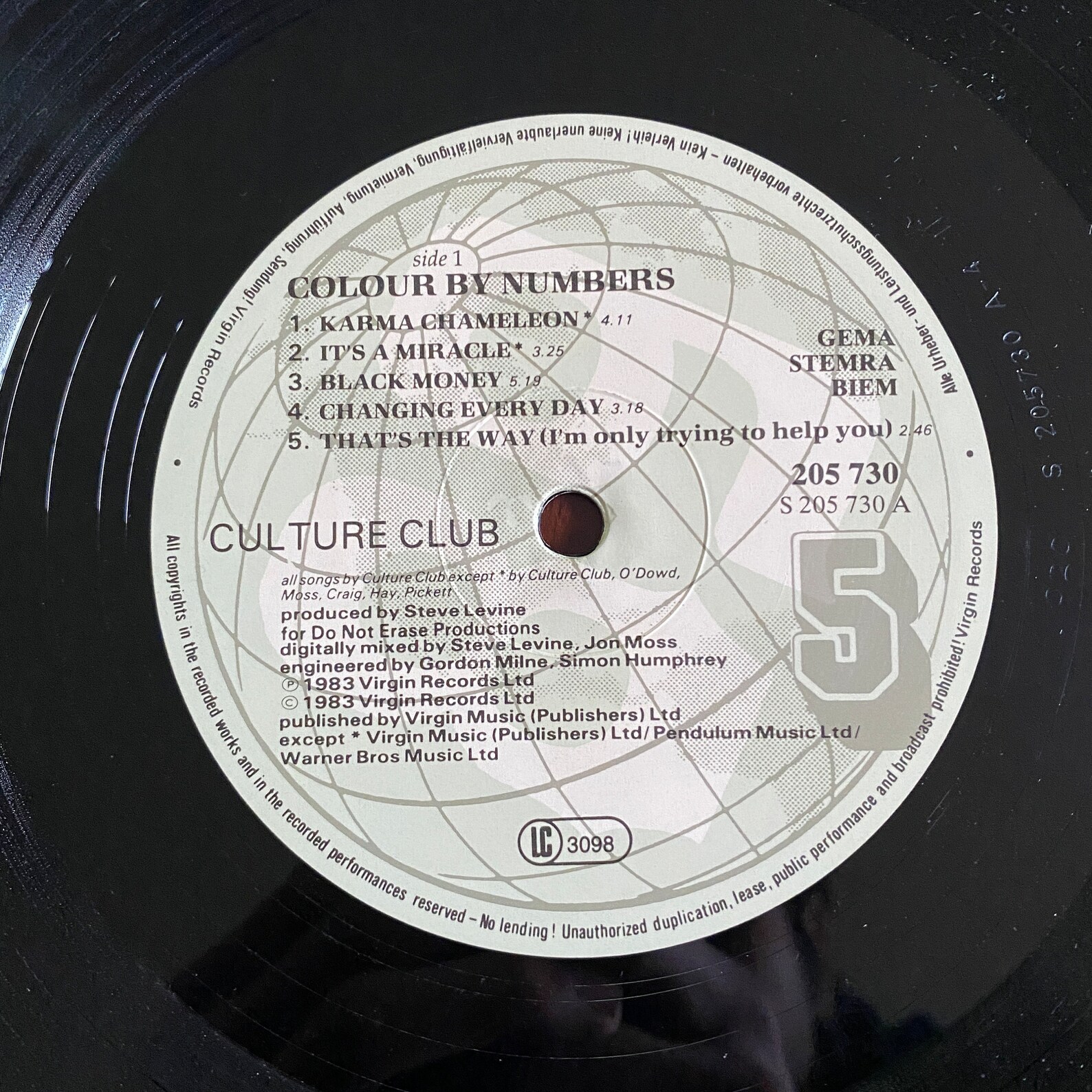 Culture Club Colour By Numbers Album Vinyl Lp Record Etsy