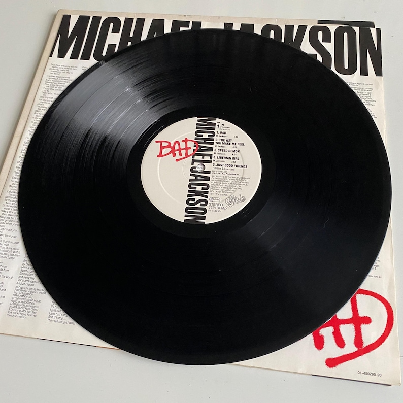 Michael Jackson - Bad - Vinyl LP Record - 1987 - Etsy