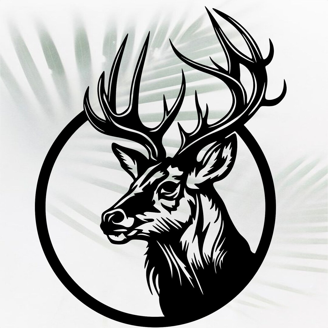 Deer Head Dxf, Animals Cut File for Laser, Plasma Cnc Metal Wall Decor ...