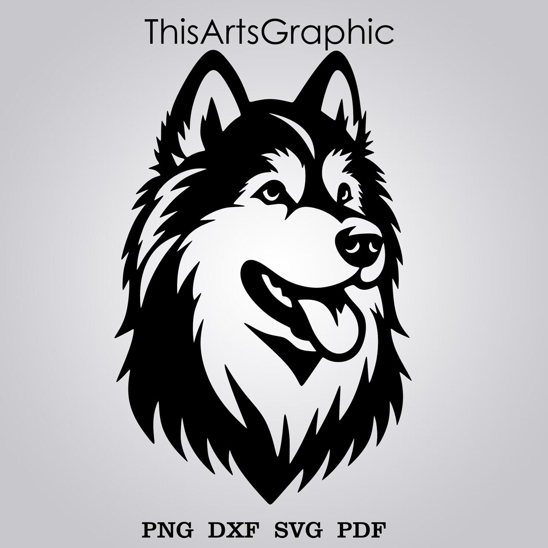 Husky SVG, Silhouettes Dxf, Siberian Husky SVG for Cricut, Dog Clipart ...