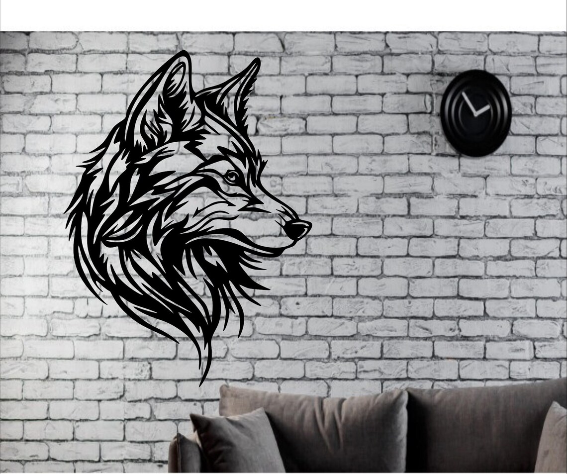 Wolf Head Dxf, Animals Cut File for Laser, Dxf Plasma, Cnc, Metal Wall ...