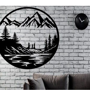 Mountain Scene SVG: Nature Silhouette Cut Files (digital Download) - Etsy