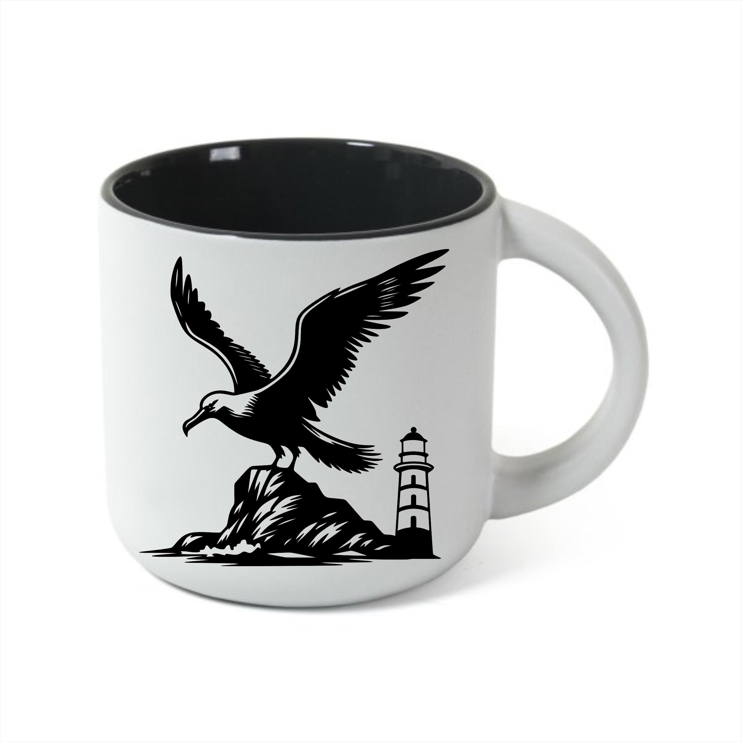 Sea Gull on Post With Anchor SVG PNG, Vector Graphic, Laser Engraver ...