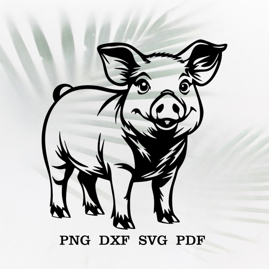 Pig Dxf Animals Cut File for Laser Dxf Plasma Cnc Metal Wall Decor Svg ...