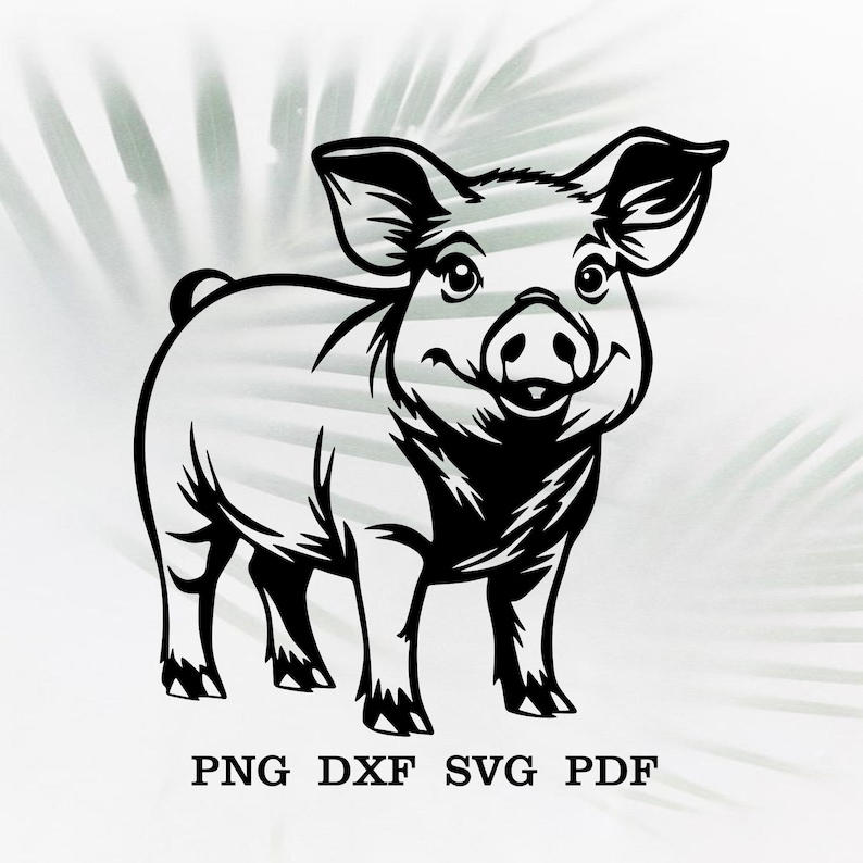 Pig Dxf Animals Cut File for Laser Dxf Plasma Cnc Metal Wall Decor Svg ...