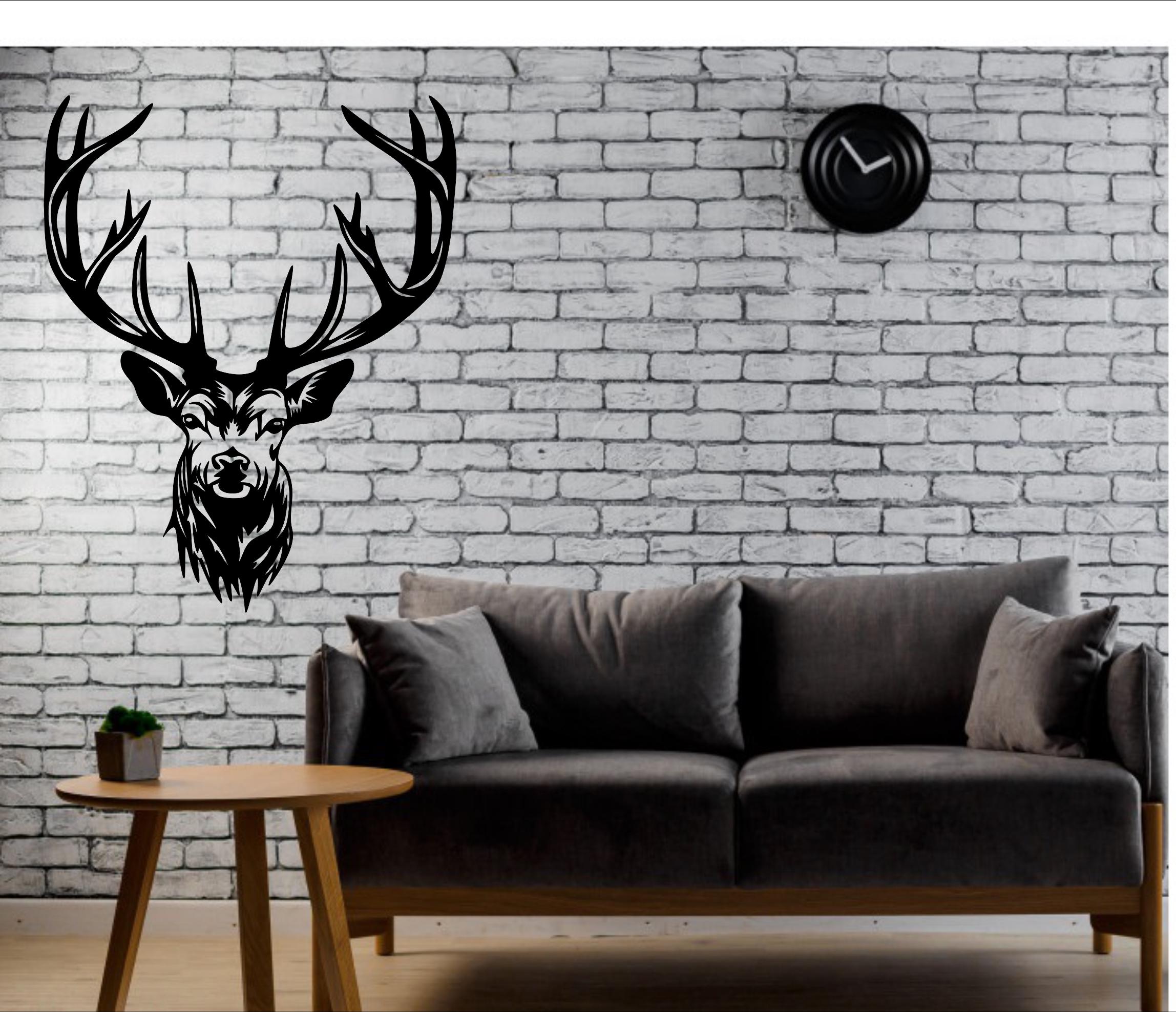 Deer Head Dxf, Animals Cut File for Laser, Plasma Cnc Metal Wall Decor ...