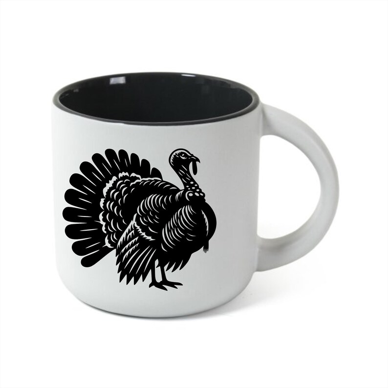 Turkey SVG File: Thanksgiving Silhouette, Farm Animal Clipart (digital ...