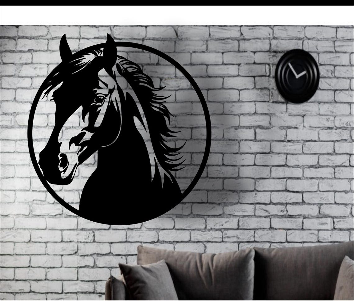 Horse Head Dxf Svg Png Files , Horse Wall Art Decor , Horses , Design ...