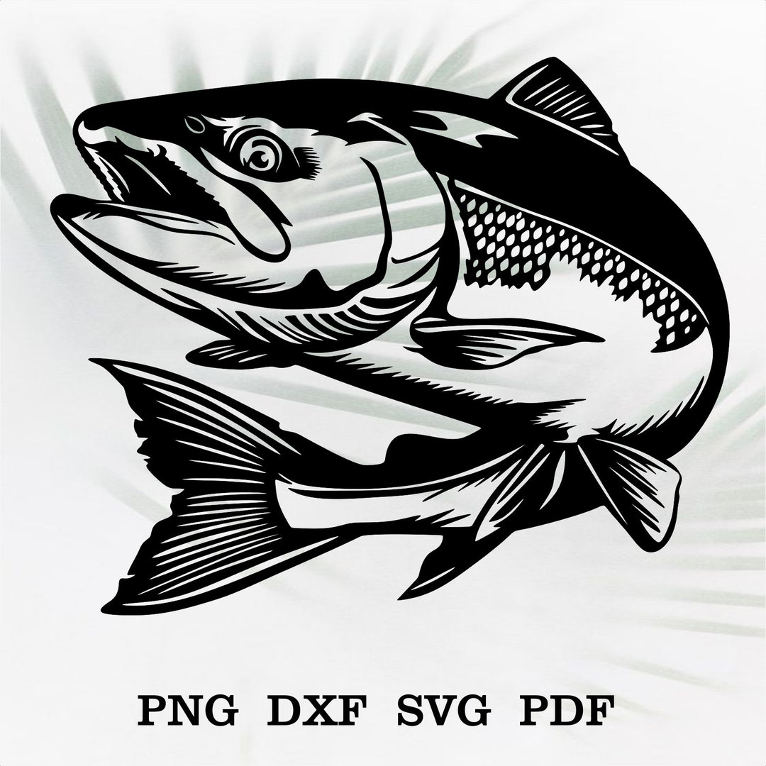 Bass Fish SVG DXF: Laser Cut CNC File (digital Download) - Etsy UK