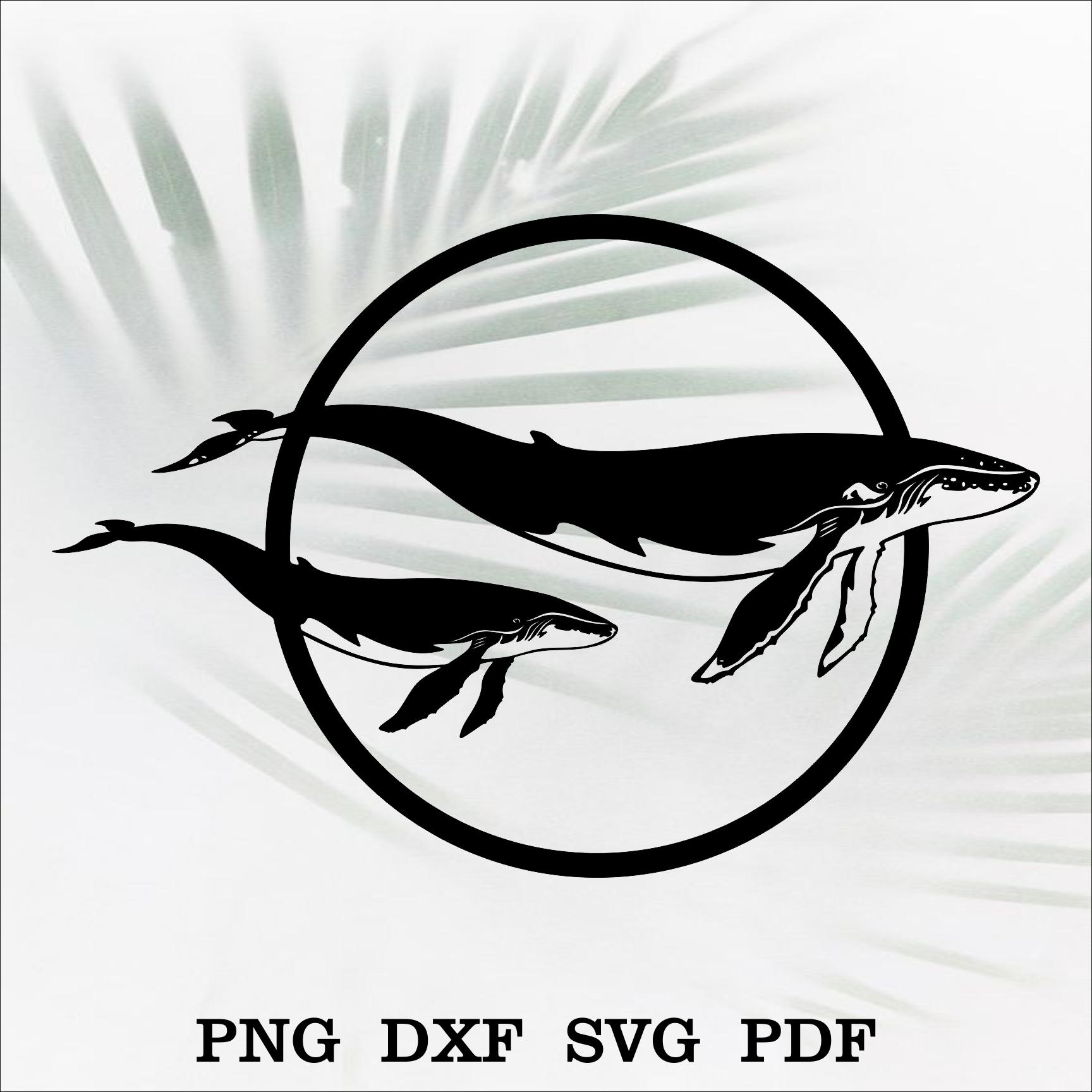 Blue Whale SVG DXF, Whale Cut File for Laser, Dxf for Plasma, Cnc File ...