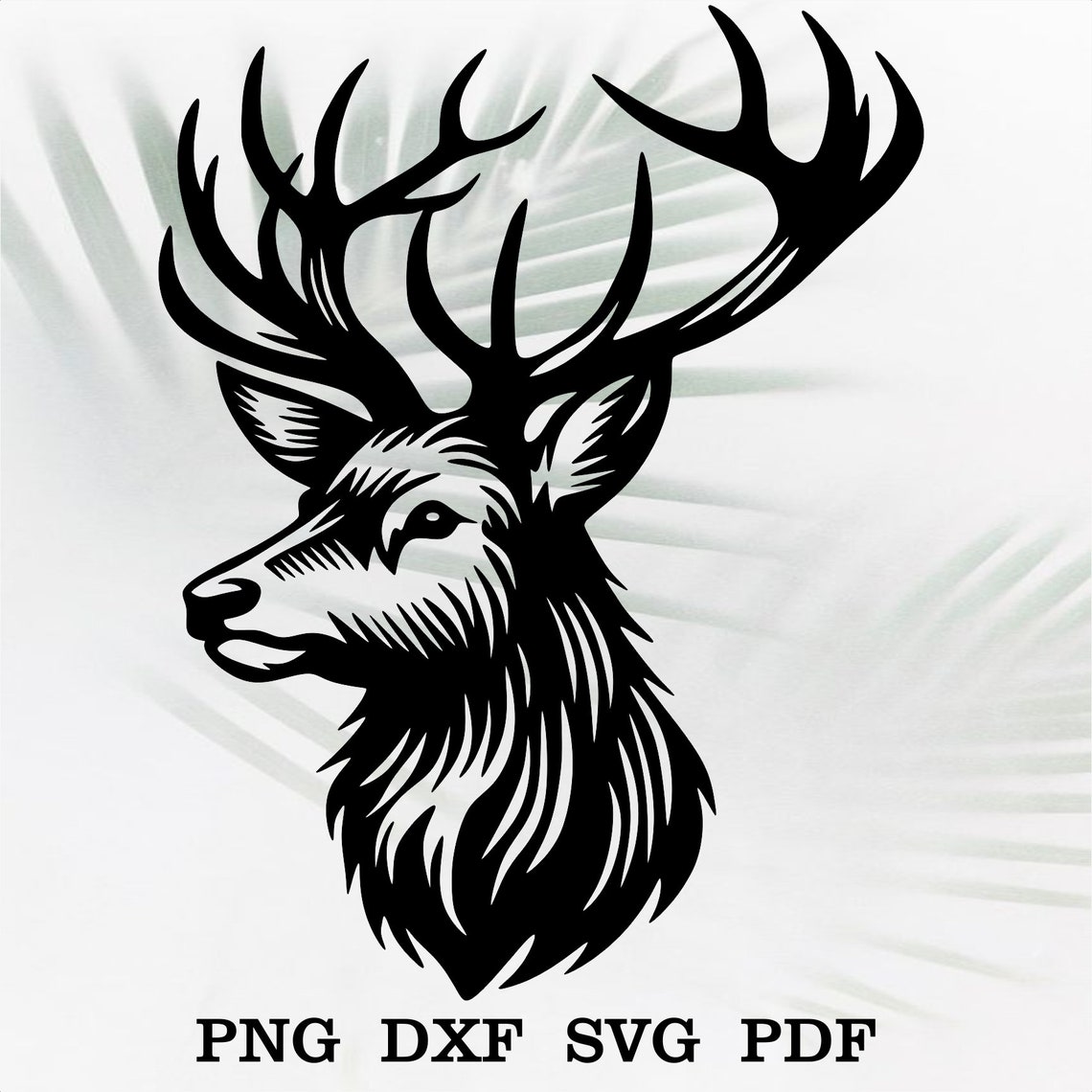 Deer Head Dxf, Animals Cut File for Laser, Plasma Cnc Metal Wall Decor ...