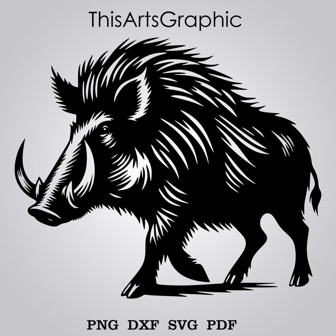 Wild Boar Svg, Wild Boar Cut File, Boar Silhouette, Boar Dxf, Png - Etsy