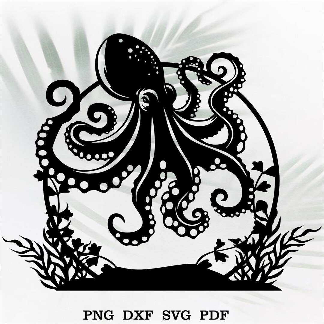 Octopus Svg, Ocean Animals Svg, Metal Wood Sign, Cricut Svg, Octopus ...