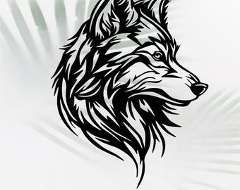 Wolf Head Dxf, Animals Cut File for Laser, Dxf Plasma, Cnc, Metal Wall ...