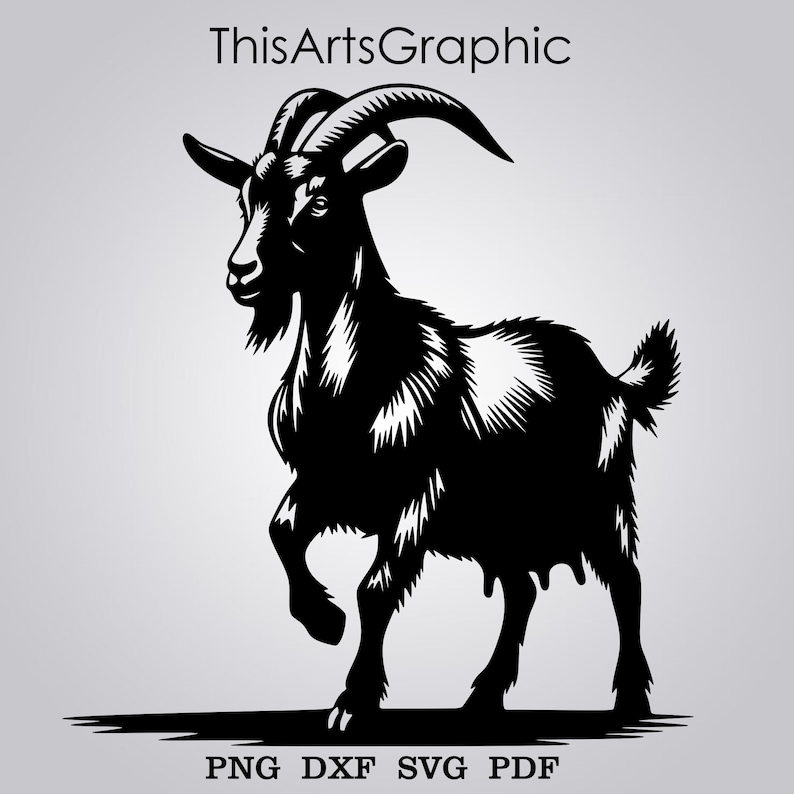 Goat SVG, Dxf File for Laser, SVG File for Cricut, Farm Animal Sign Svg ...