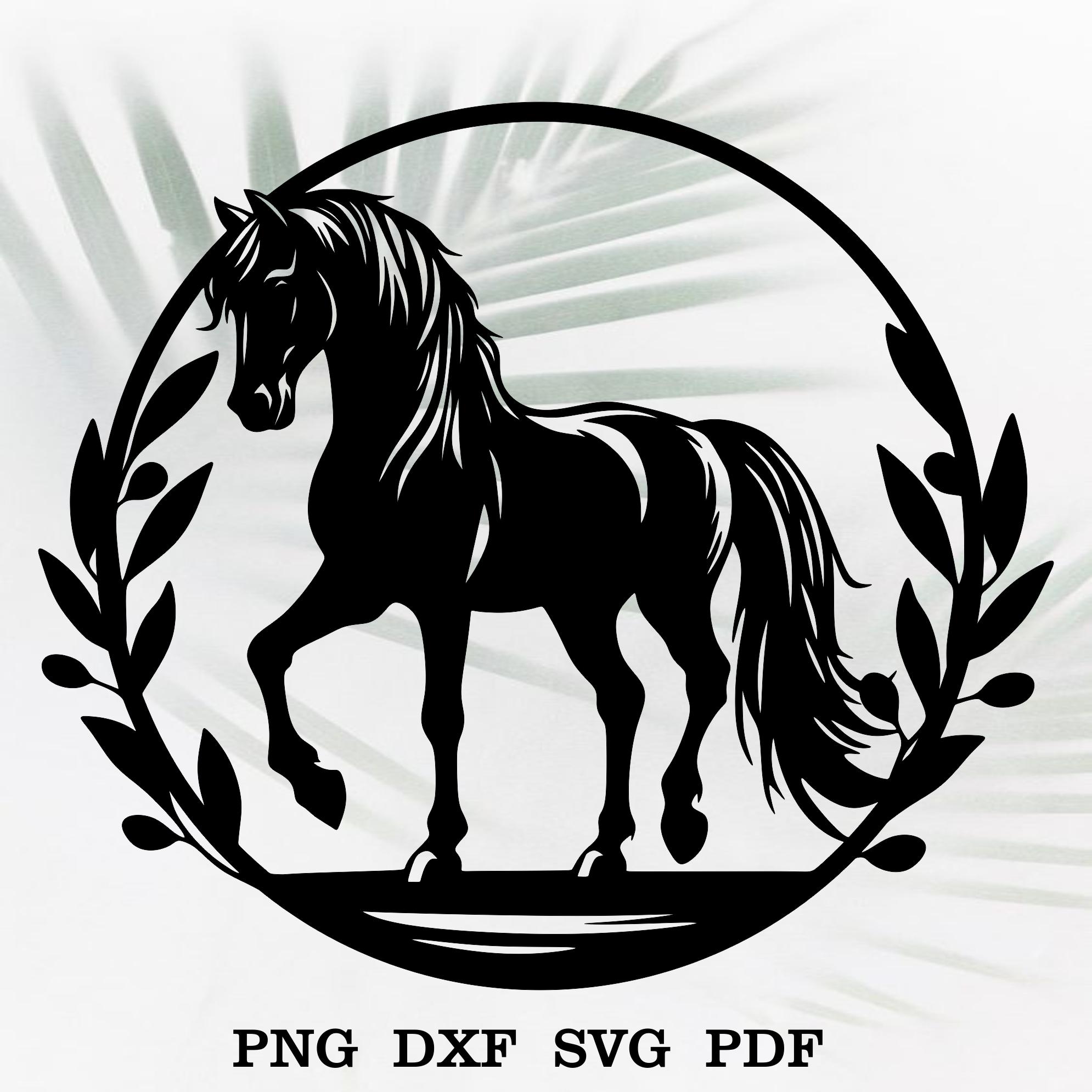 Beautiful Horse Svg, Silhouettes Dxf, Horse SVG Files for Cricut ...