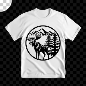 Moose Scene Dxf Animals Cut File for Laser Dxf Plasma Cnc Metal Wall ...