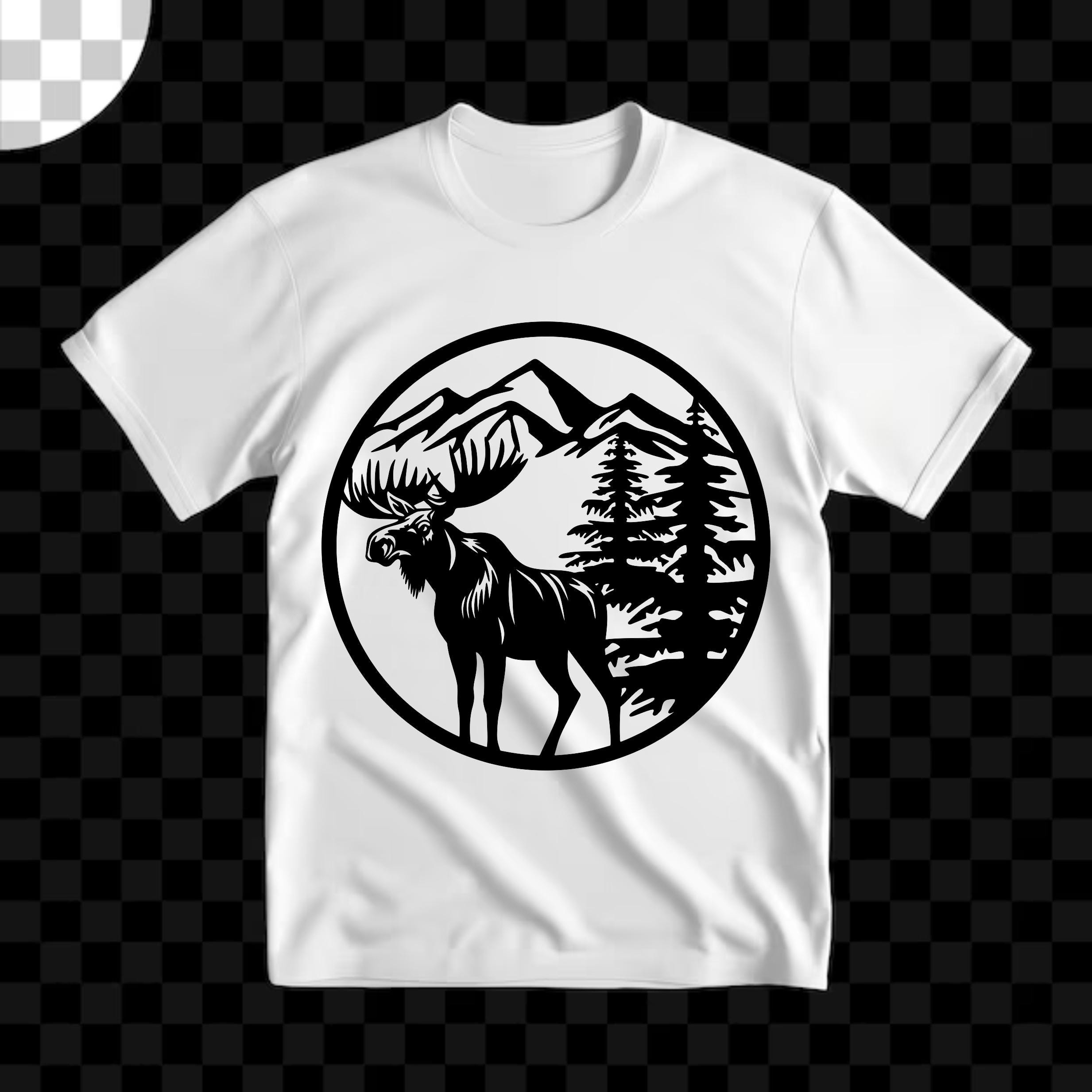 Moose Scene Dxf Animals Cut File for Laser Dxf Plasma Cnc Metal Wall ...