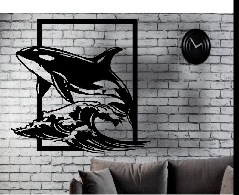 Killer Whale Svg, Killer Whale Ocean Scene Vector, Orca Cut File for ...