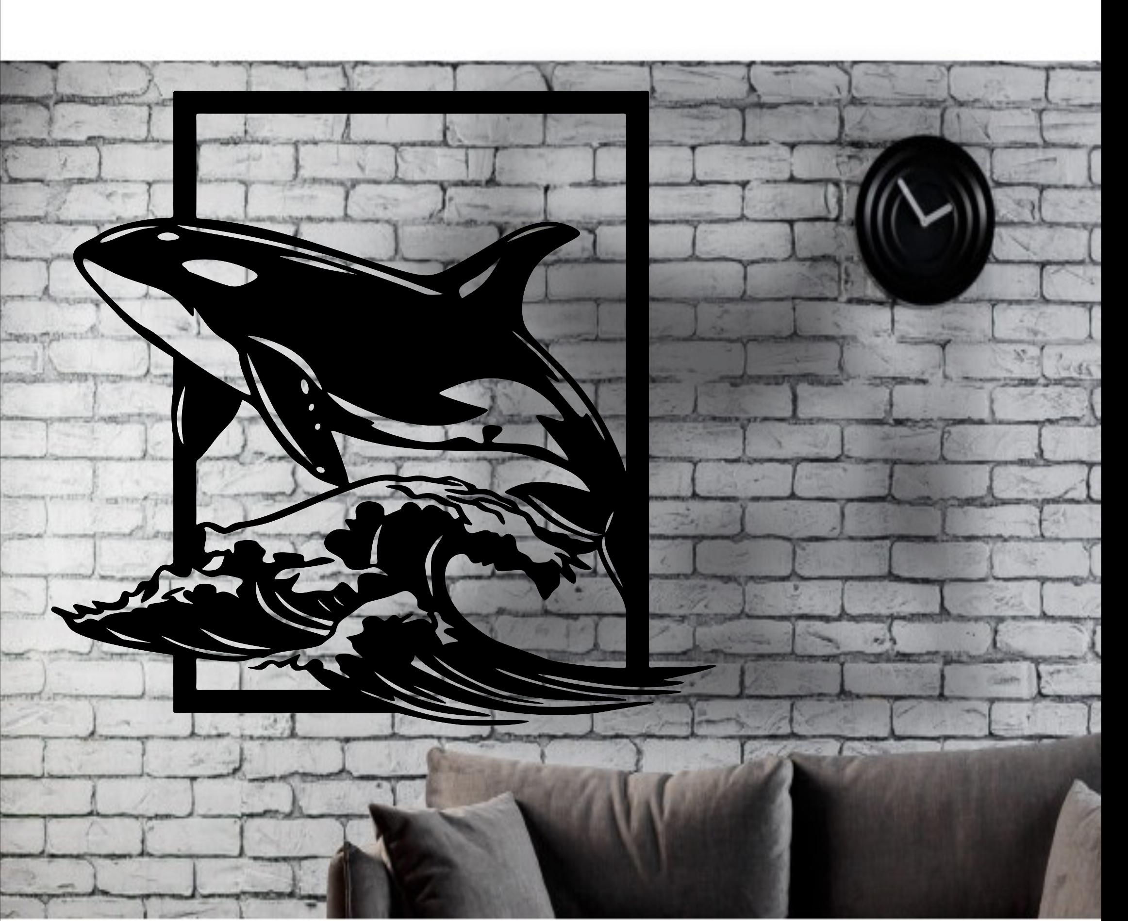 Killer Whale Svg, Killer Whale Ocean Scene Vector, Orca Cut File for ...