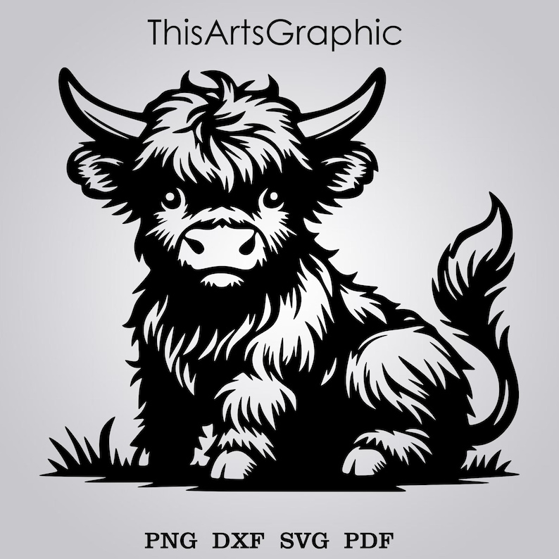 Peeking Highland Cow SVG, Farm Animal Nursery Decor, Cut Files for ...