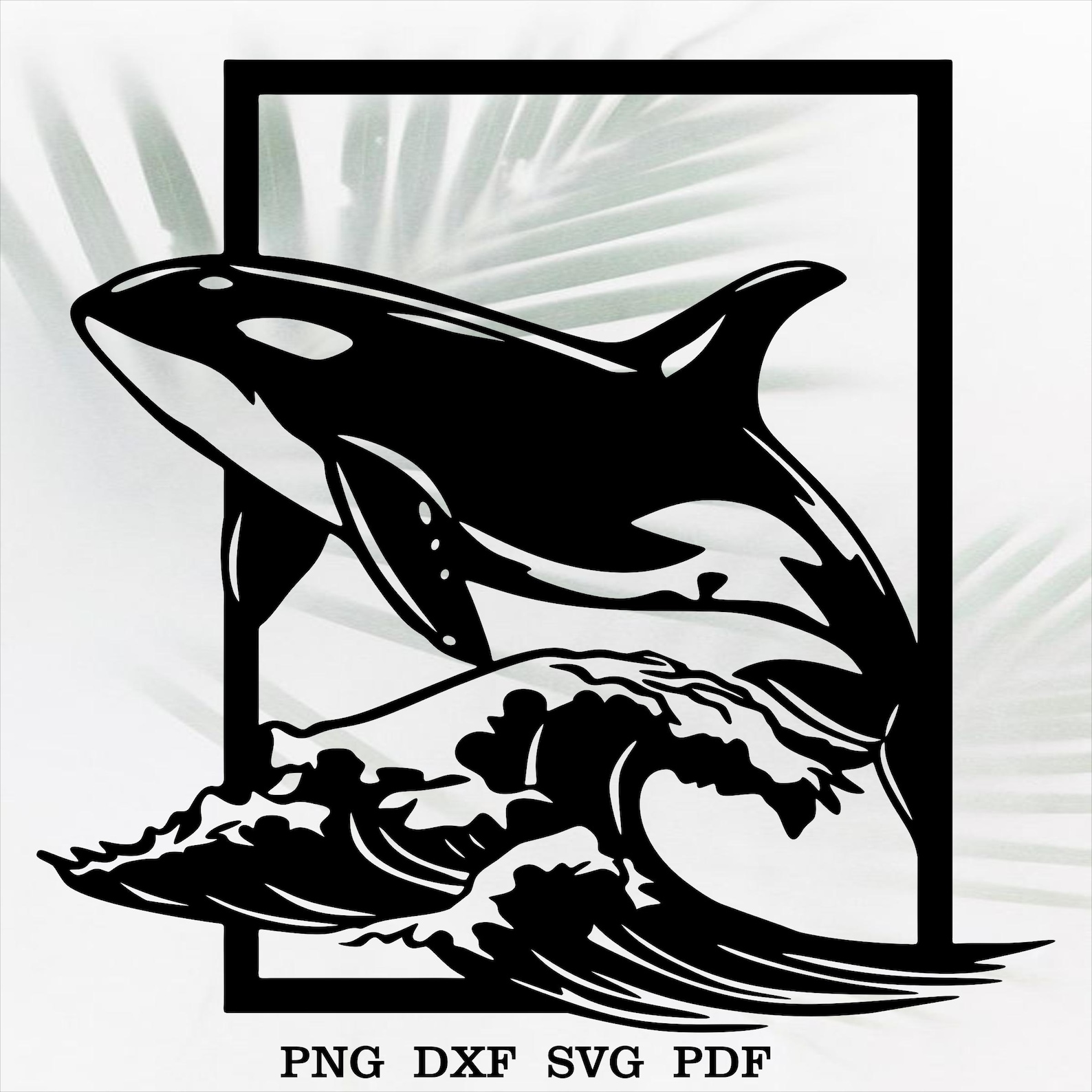 Killer Whale Svg, Killer Whale Ocean Scene Vector, Orca Cut File for ...