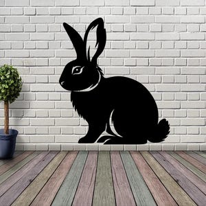 Rabbit SVG: Easter Bunny Clipart, Laser Cut Files (PNG, DXF) - Etsy