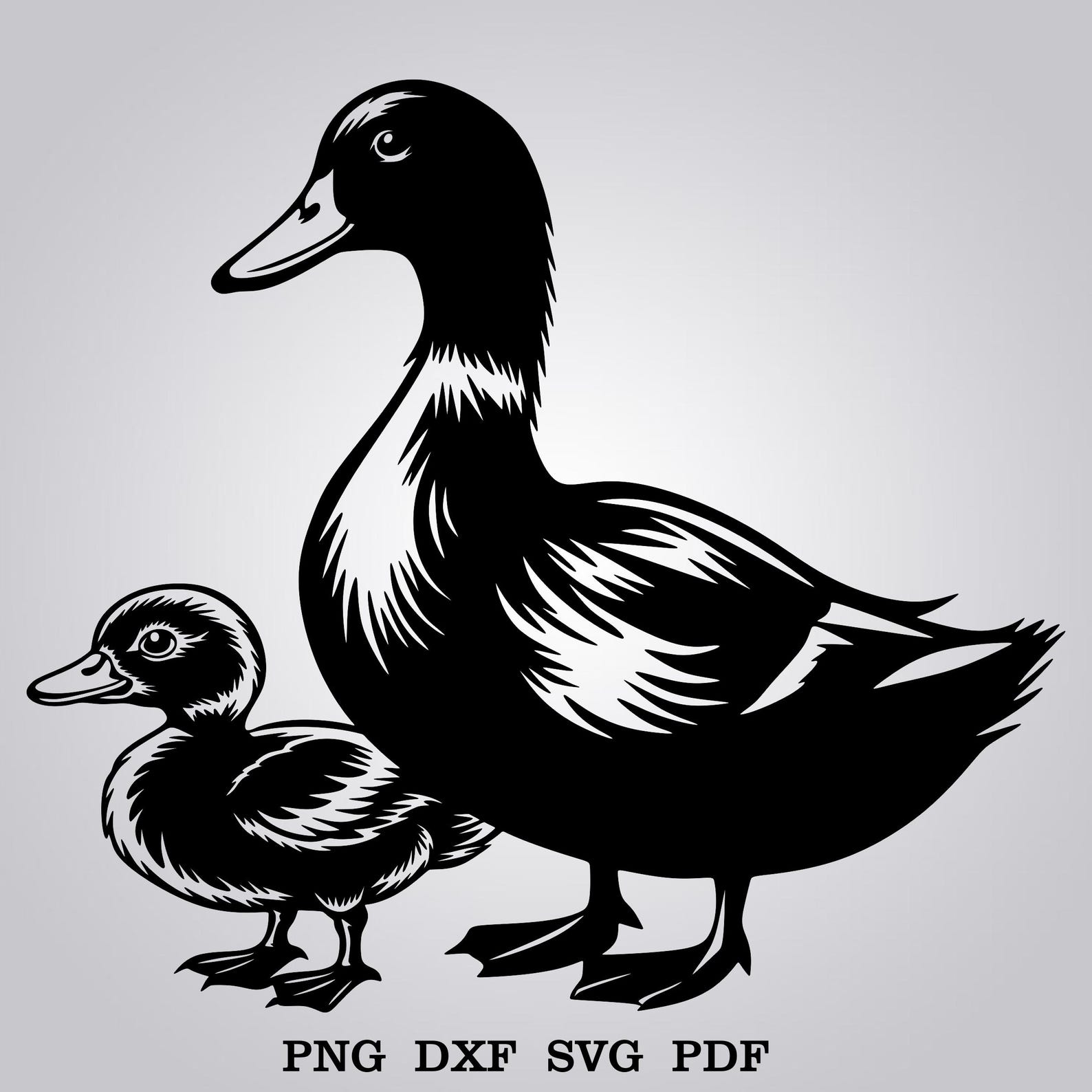 Duck Scene Dxf, Bird Cut File for Laser Plasma, Cnc Metal Decor, Svg ...