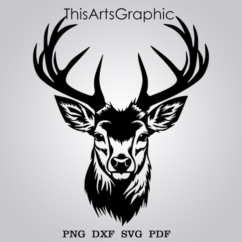 Deer Head Dxf, Animals Cut File for Laser, Plasma Cnc Metal Wall Decor ...