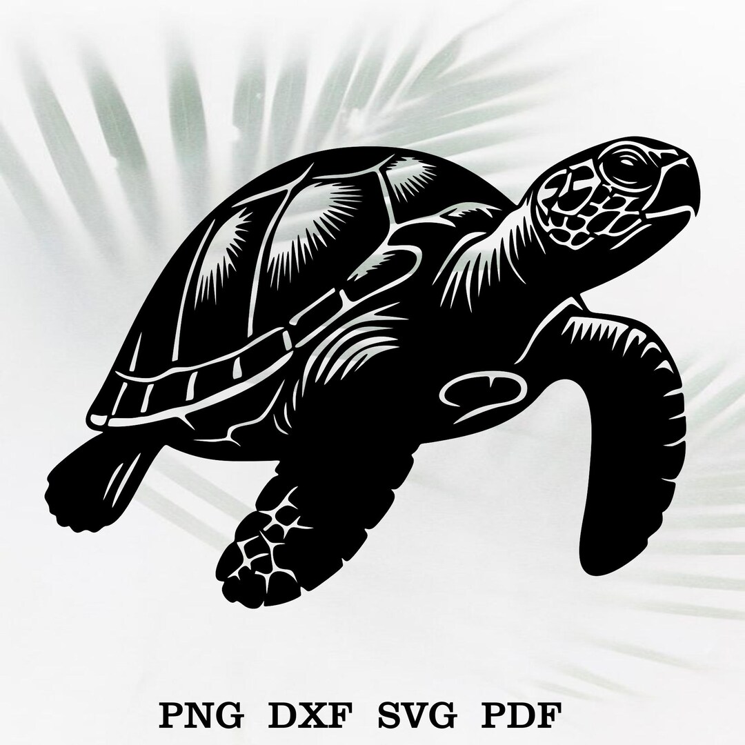 Sea Turtle Graphics SVG and PNG Bundle: Laser Engraver and Print Ready ...