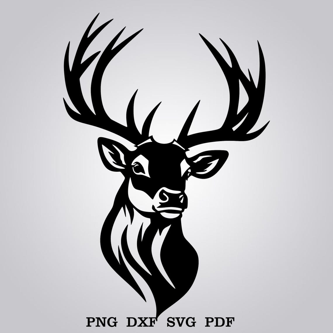 Deer Head Dxf, Animals Cut File for Laser, Plasma Cnc Metal Wall Decor ...