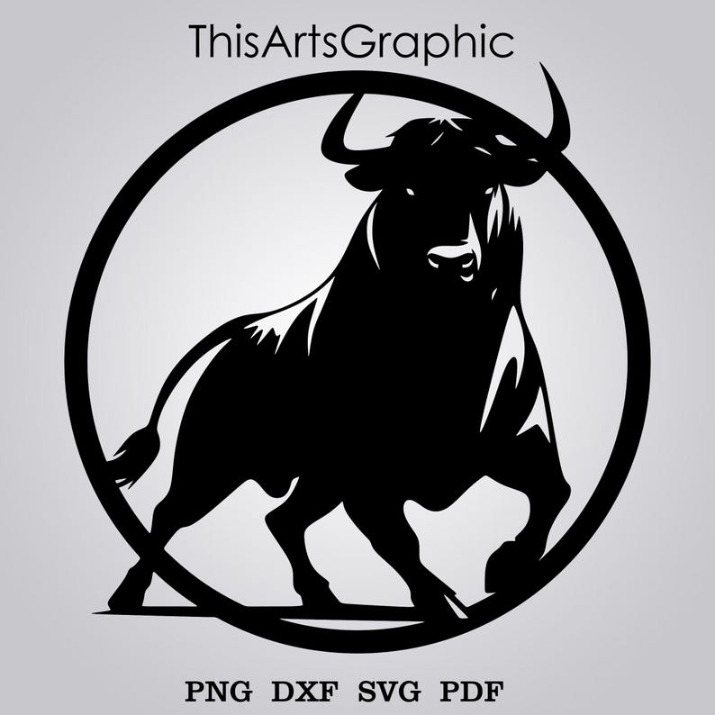 Bull SVG Cut Files: Buffalo Clipart, Cricut & Silhouette - Etsy
