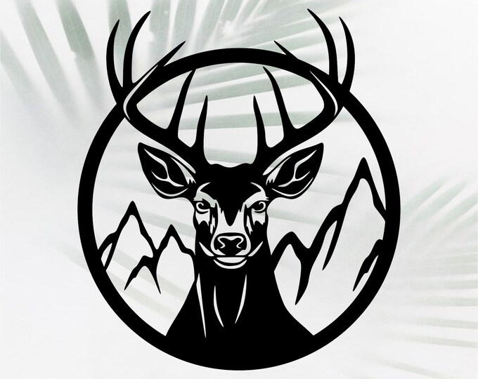 Deer Scene Dxf, Animals Cut File for Laser, Dxf Plasma, Cnc, Metal Wall ...