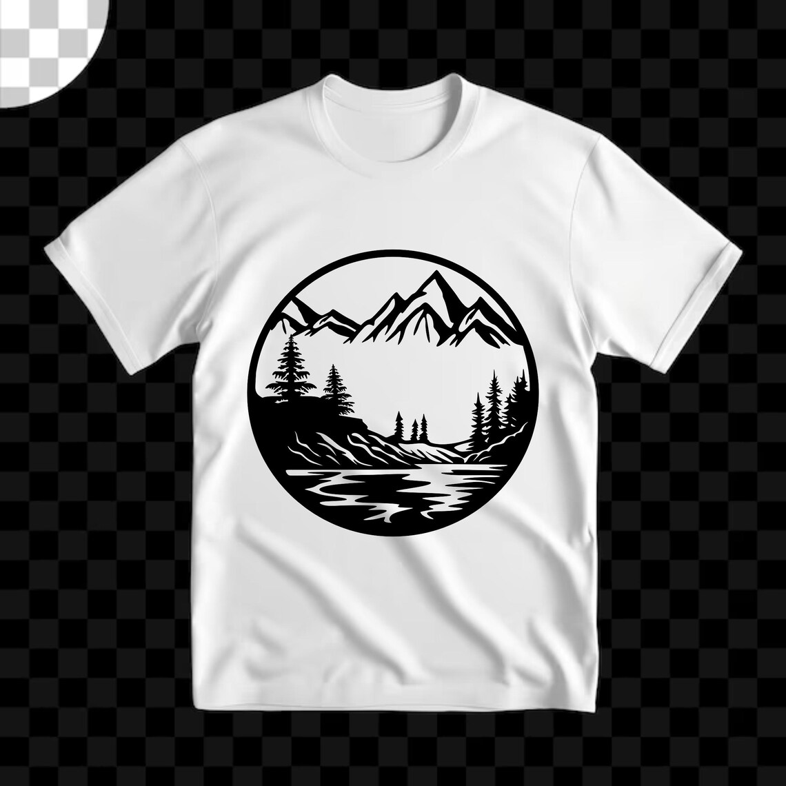Mountain Scene SVG: Nature Silhouette Cut Files (digital Download) - Etsy