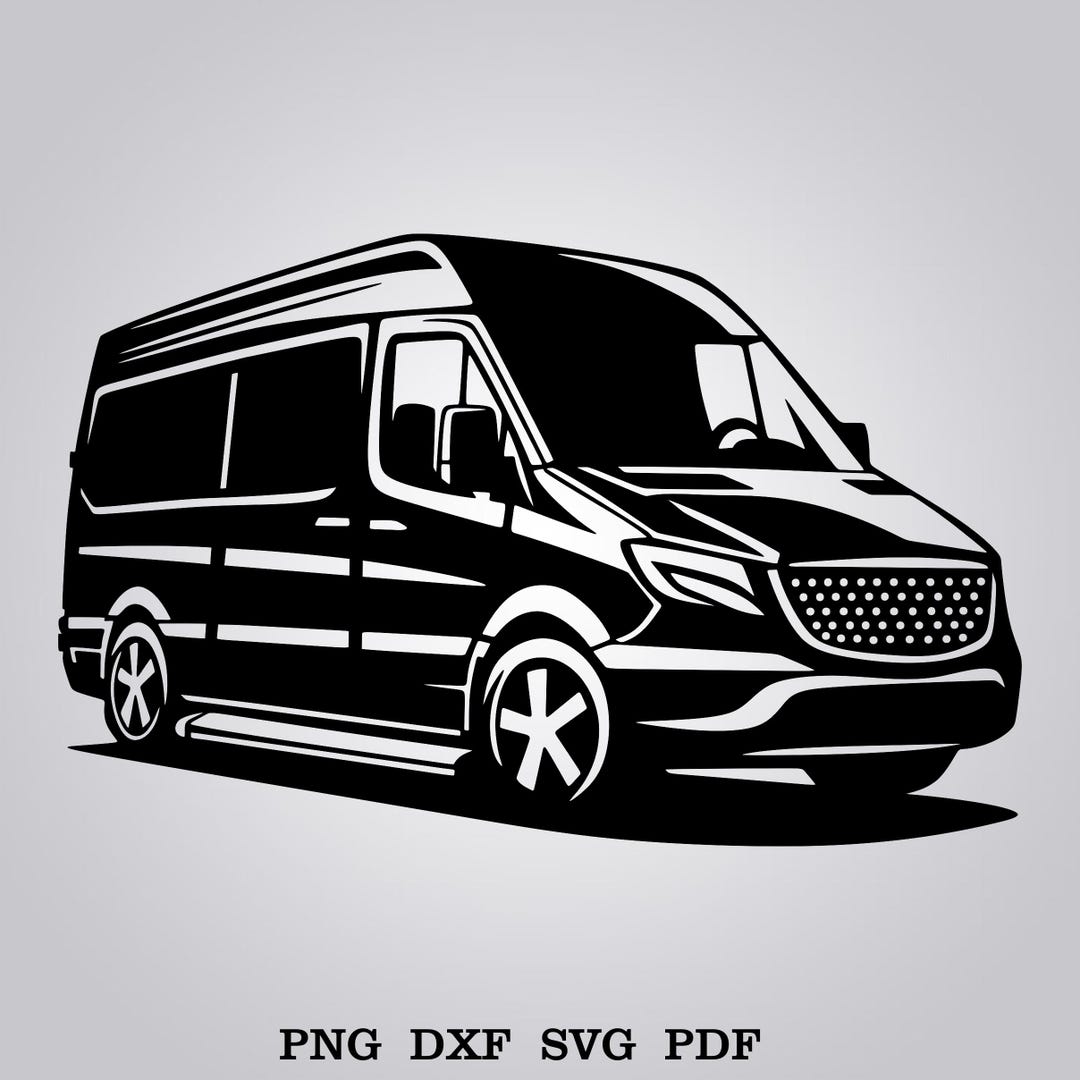 Delivery Van SVG File, Van Svg, Trucking Svg, Silhouette, Png, Cut File ...