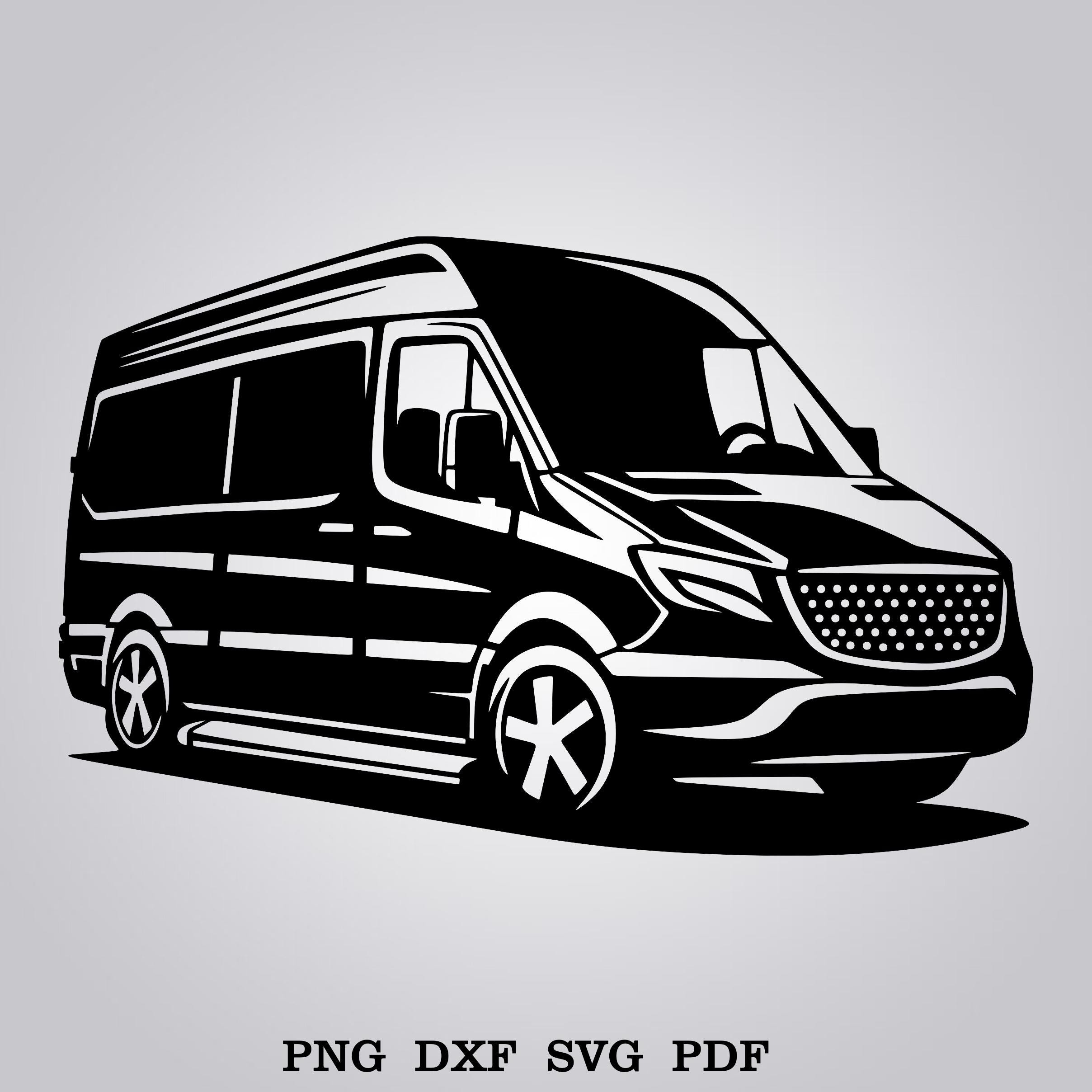 Delivery Van SVG File, Van Svg, Trucking Svg, Silhouette, Png, Cut File ...