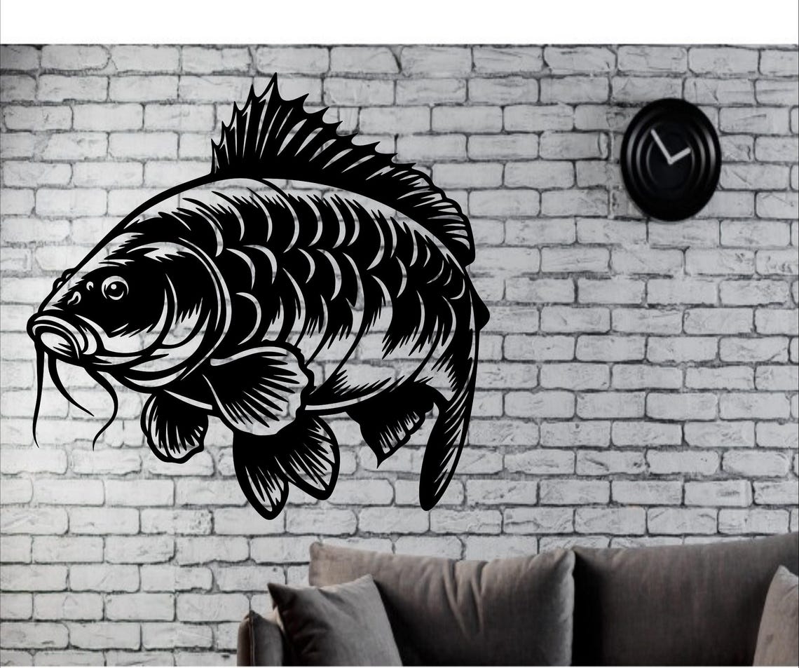 Carp Svg, Fishing Clipart, Gamefish Png, Game Fish Dxf, Carp Vector ...