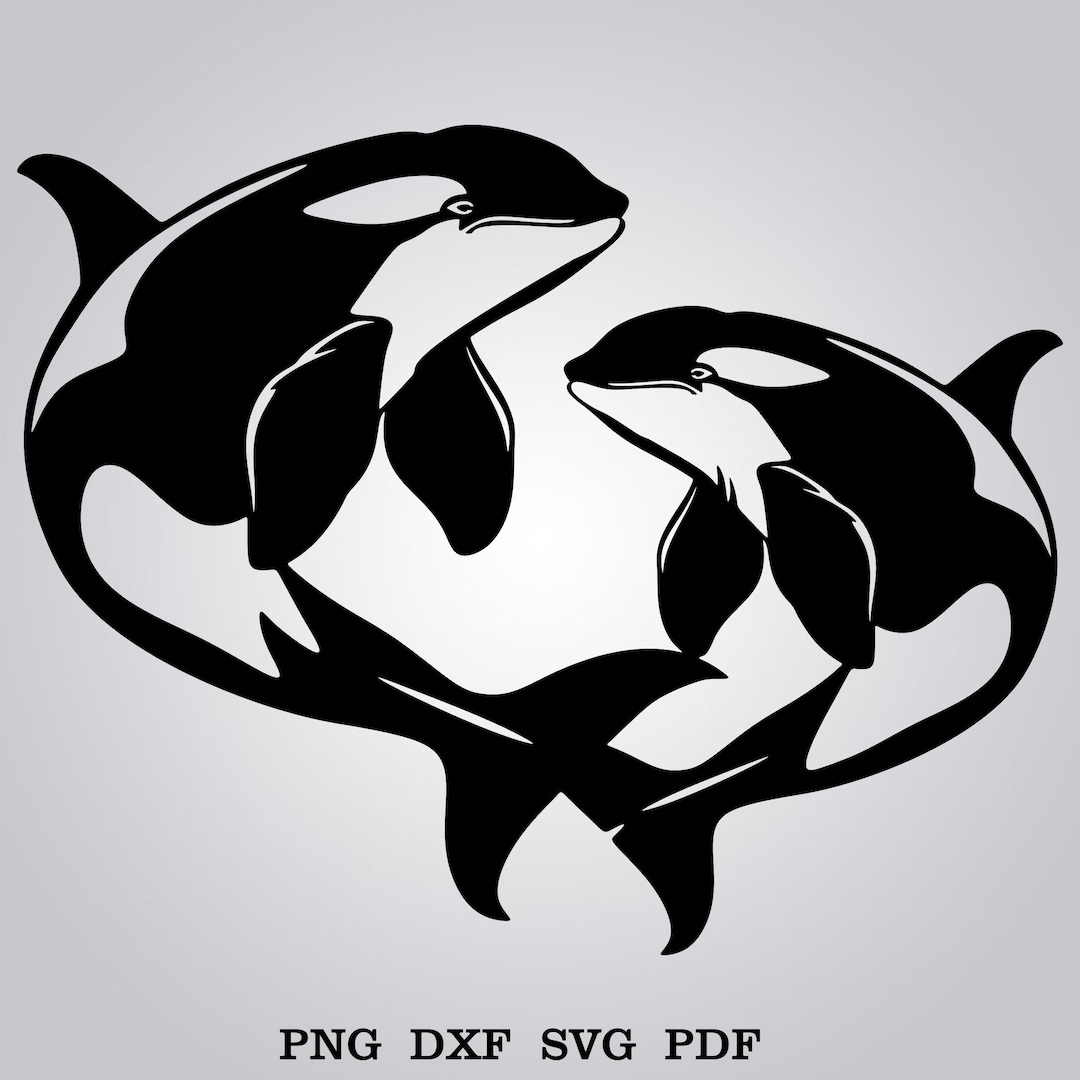 Killer Whale SVG DXF, Orca Cut File for Laser, Dxf for Plasma, Cnc File ...