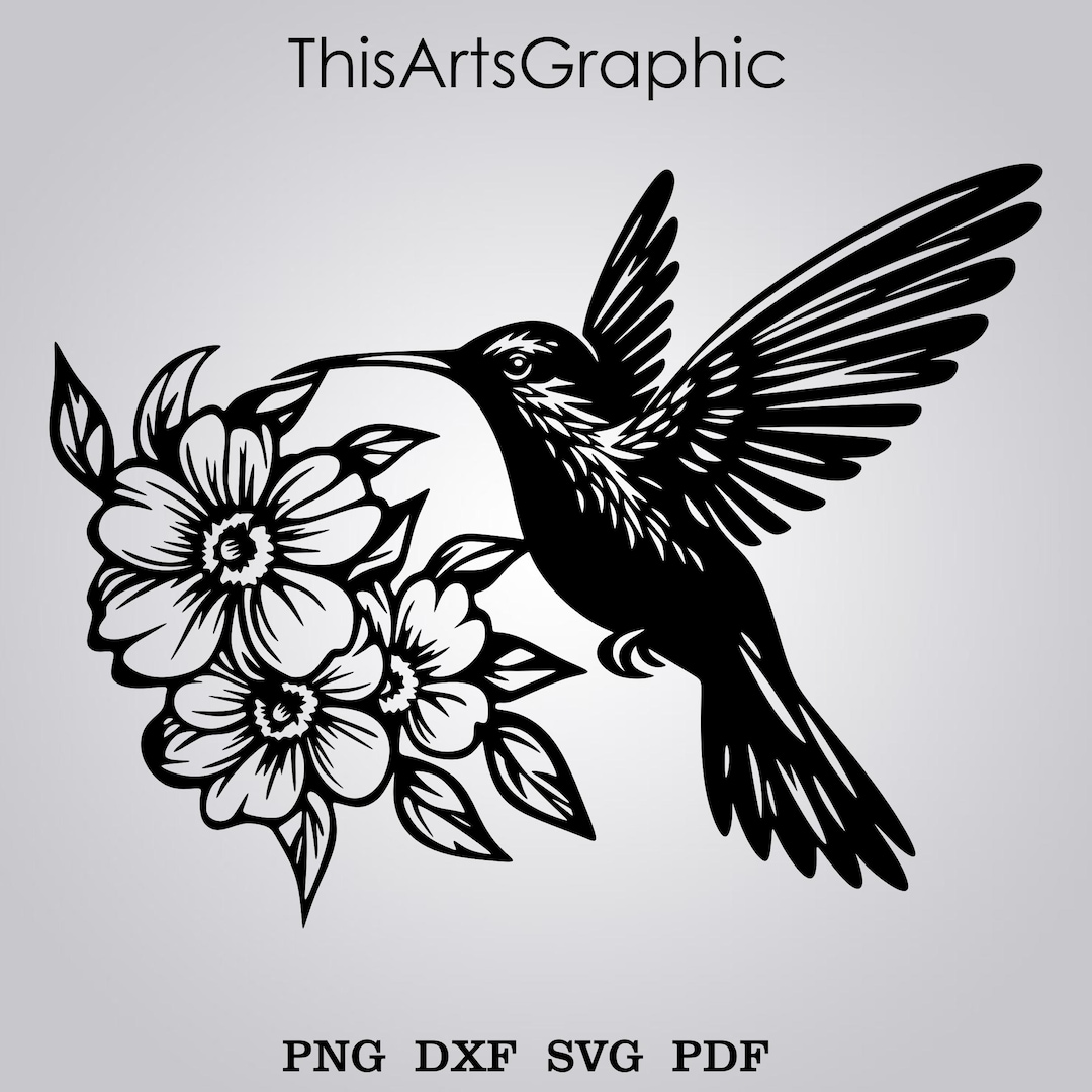 Hummingbird Svg, Bird DXF, Svg Cut File for Cricut, Dxf Files for ...