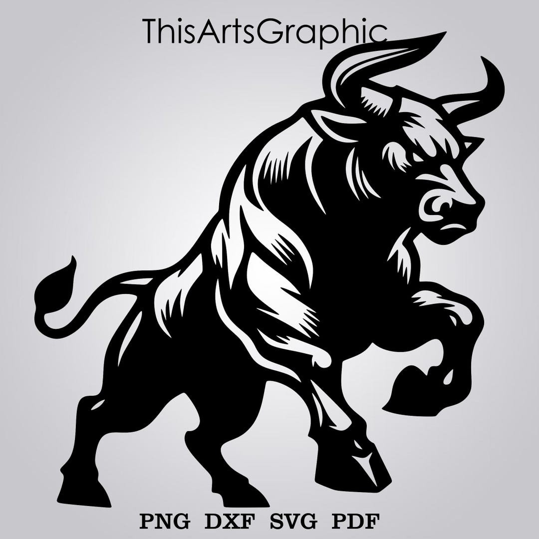 Bull SVG, Bull Cut Files, Bull Cricut SVG, Silhouette Bull SVG, Bull ...