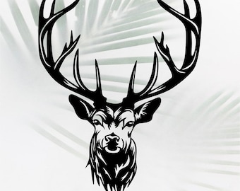 Deer Head Dxf, Animals Cut File for Laser, Plasma Cnc Metal Wall Decor ...