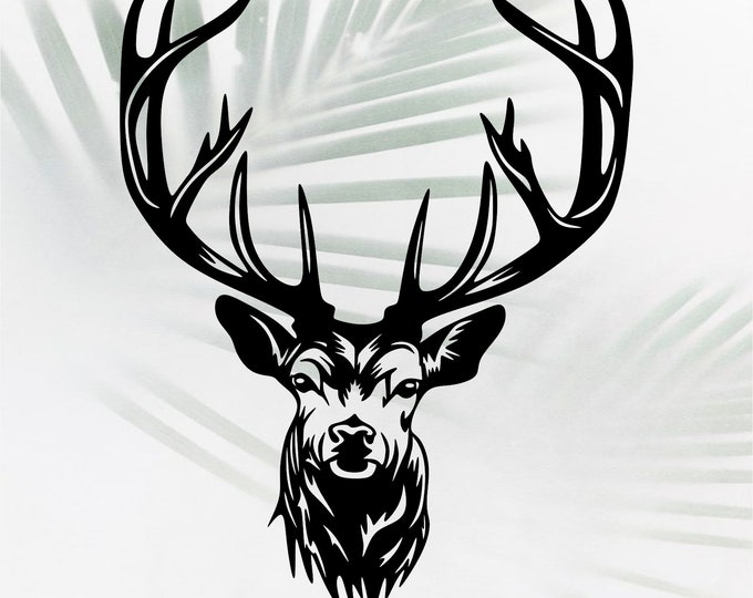 Deer Head Dxf, Animals Cut File for Laser, Plasma Cnc Metal Wall Decor ...