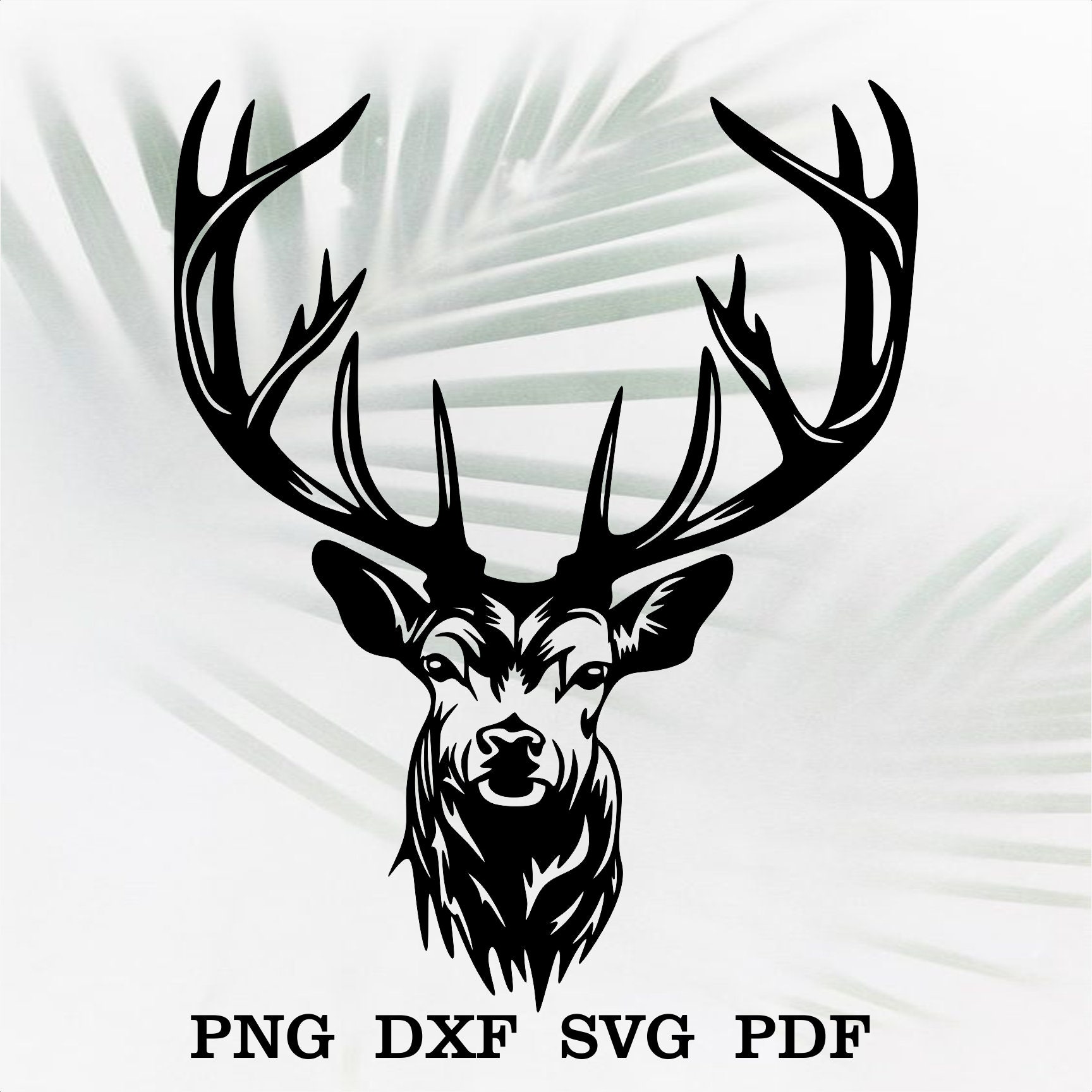 Deer Head Dxf, Animals Cut File for Laser, Plasma Cnc Metal Wall Decor ...