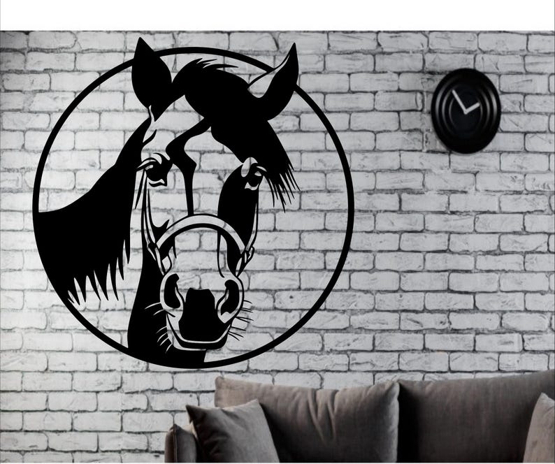 Horse Scene Dxf, Animals Cut File for Laser Dxf Plasma Cnc Metal Wall ...