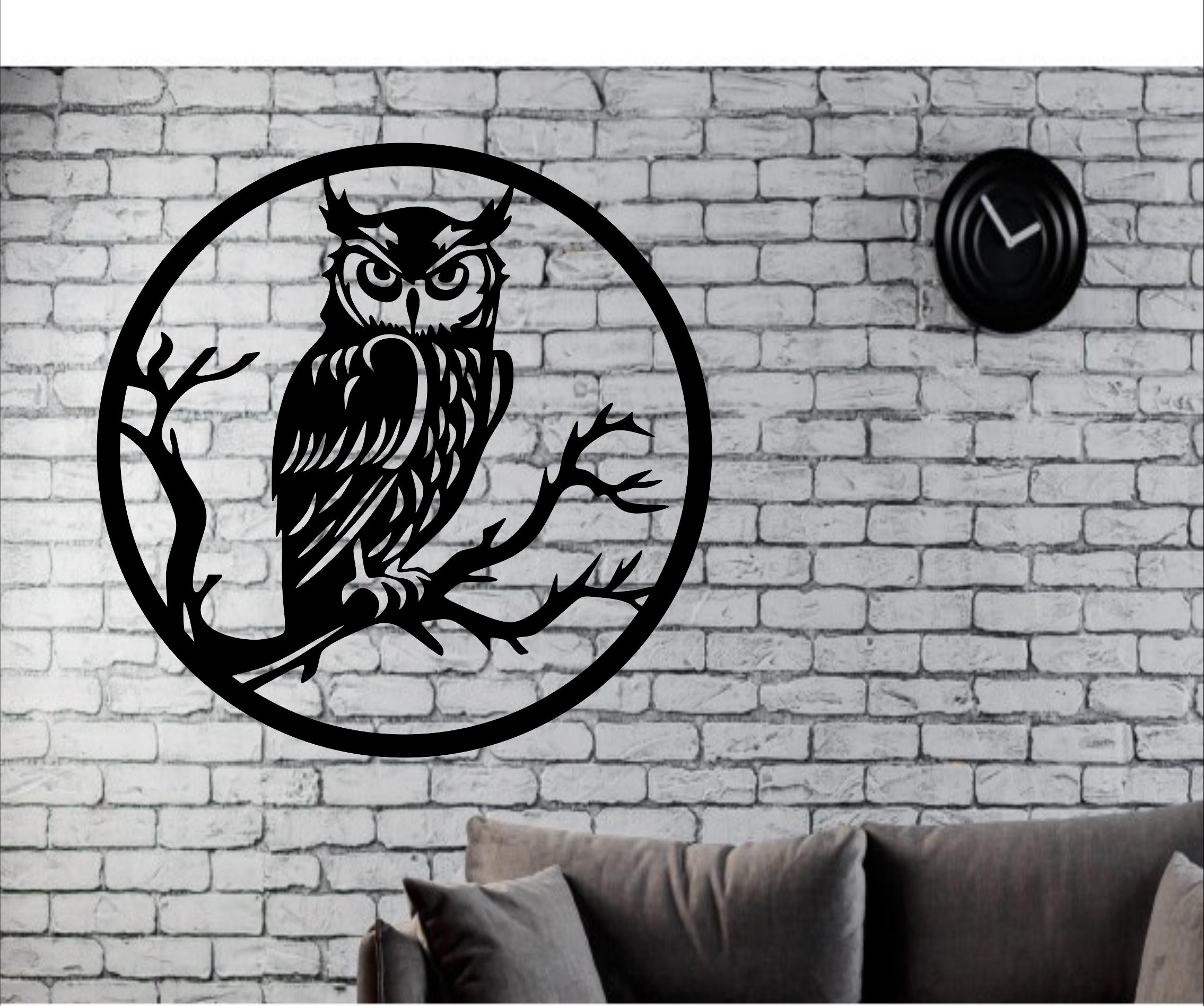 Owl SVG: Laser Cut File, CNC Wood Wall Decor (digital Download) - Etsy