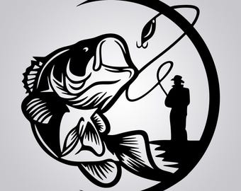 Fishing Svg, Wildlife Scene DXF Files for Plasma, Laser Cutting, Cnc ...