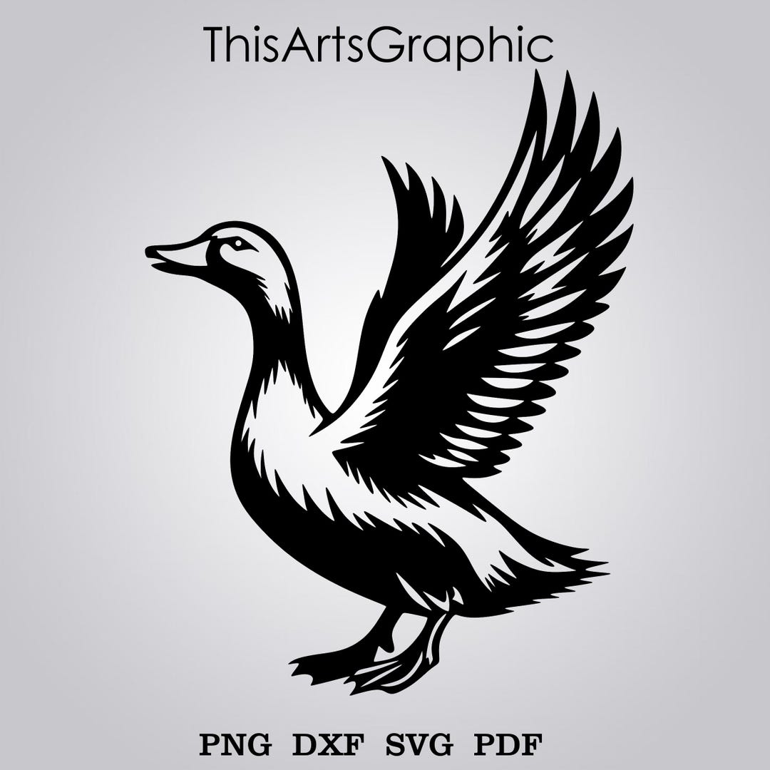 Duck Silhouette Svg DXF, Duck Cnc File, Dxf File for Plasma, Svg Cricut ...