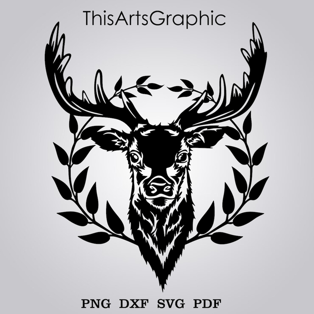 Deer Head Dxf, Animals Cut File for Laser, Plasma Cnc Metal Wall Decor ...